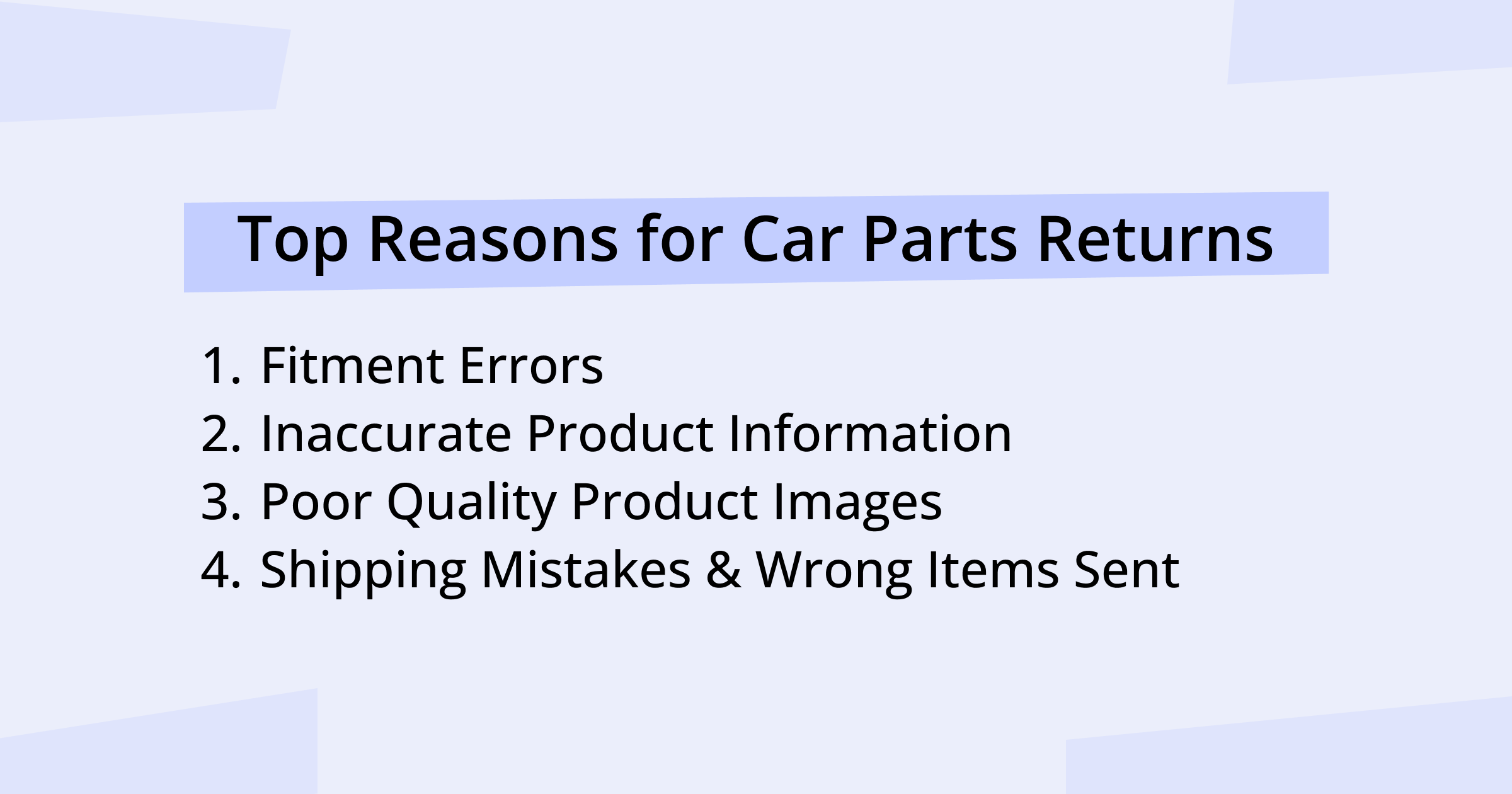 How to Minimize Online Car Parts Returns