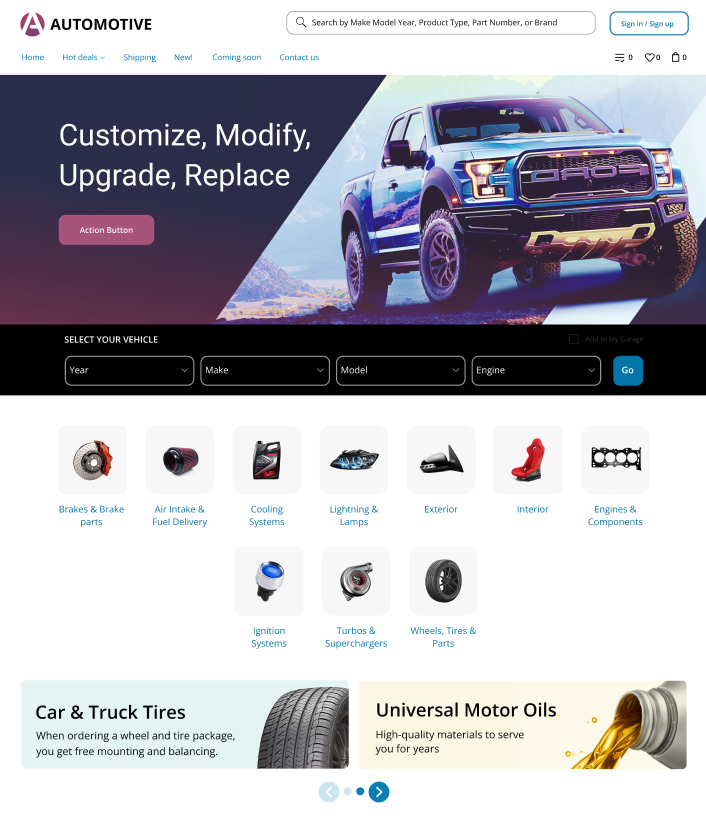 Automotive eCommerce Platform for Auto Parts Businesses
